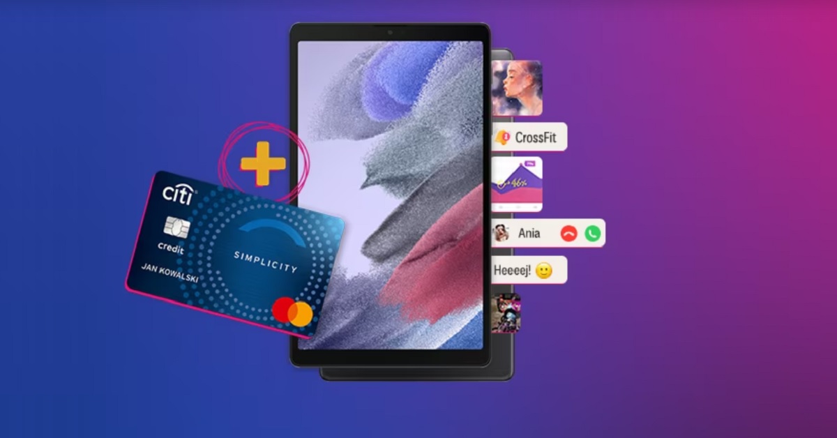 Samsung Galaxy Tab A7 o wartości 699 zł za kartę kredytową Citi ...